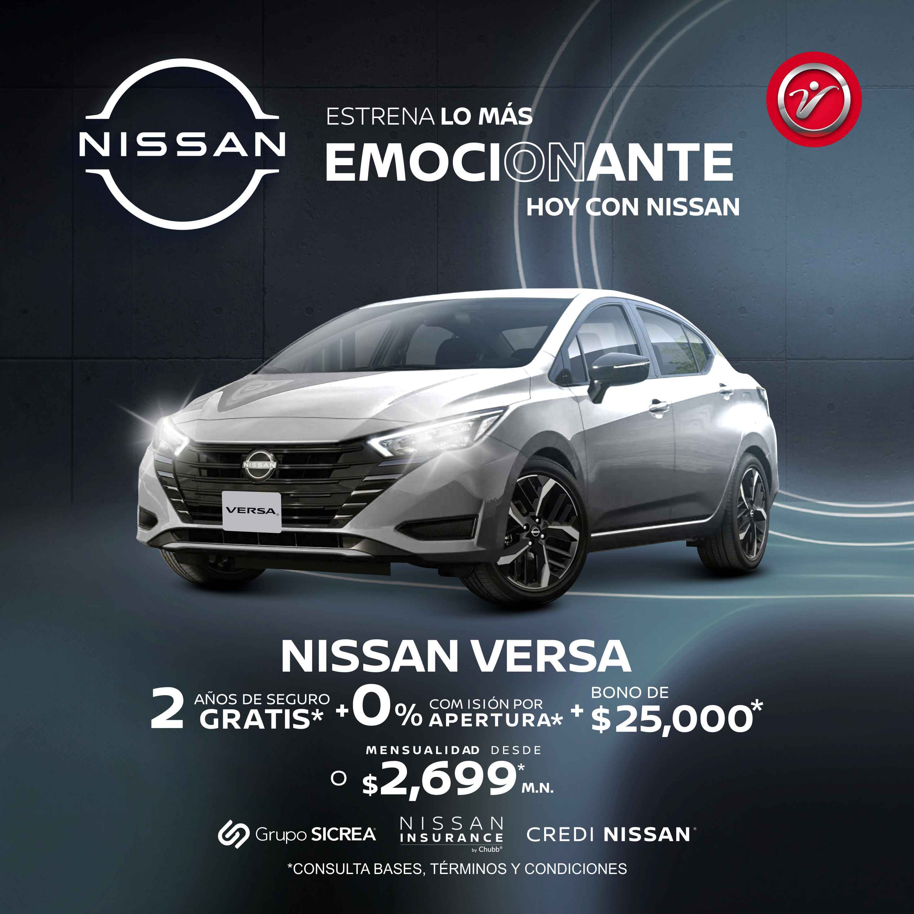 Nissan Vegusa. Promociones Destacadas de autos Nissan.